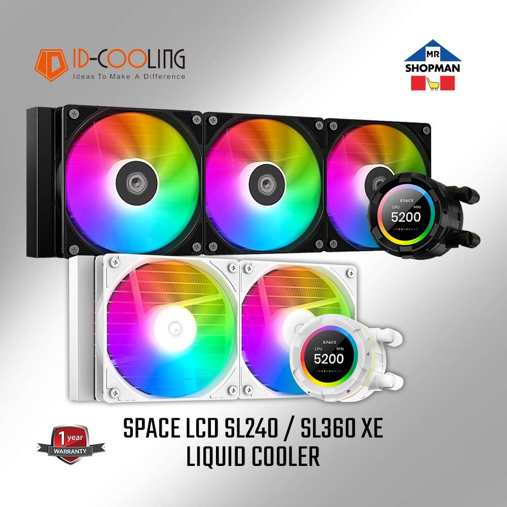 IDCooling SPACE LCD SL240 XE / SL360 XE Liquid Cooler SL240XE / SL360XE ...