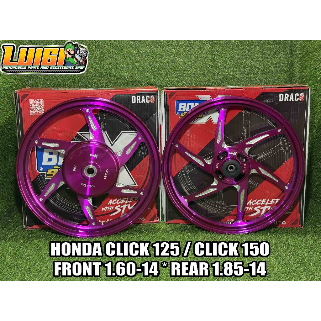 BOM RANGSIT CNC MAGS DRACO 14s 5 SPOKES HONDA CLICK 125 / CLICK 150 ...
