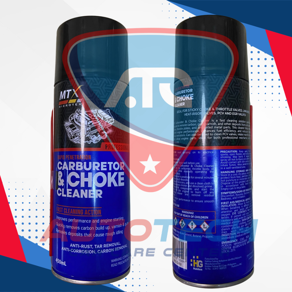 MICROTEX MTX CARBURETOR AND CHOKE CLEANER 450ML | Shopee Philippines