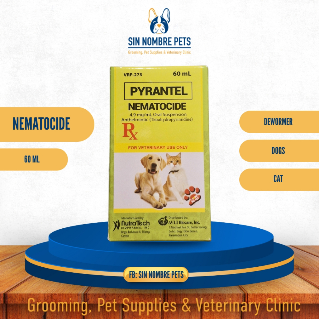 Nematocide Syrup Dewormer for Dogs & Cats 15ml & 60ml (W/ Sticker ...