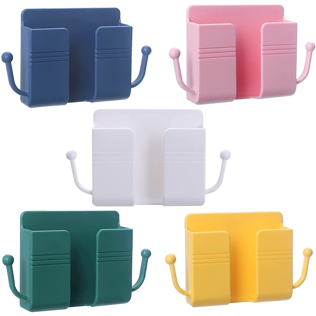 Phone Holder Self-Adhesive Wall Mount Phone Holder with Hooks Charging ...