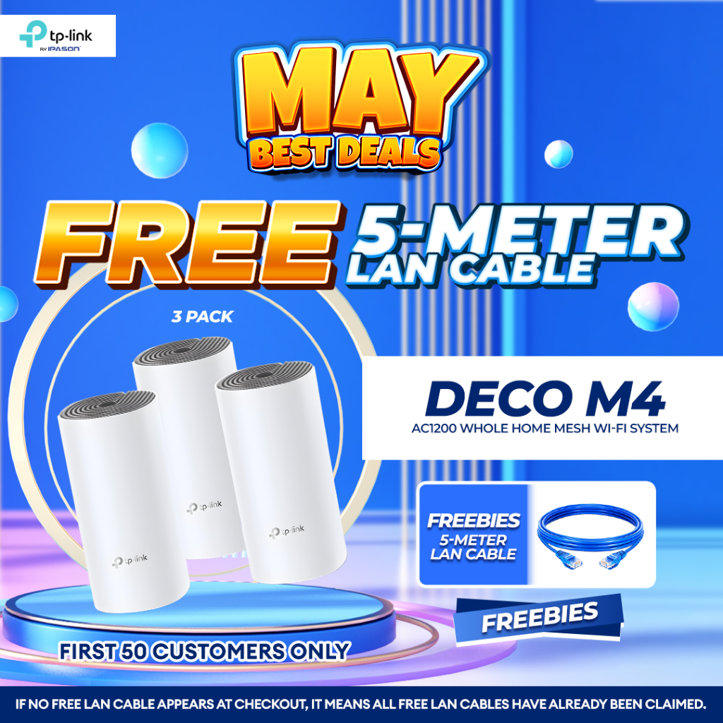 TP-Link Deco M4 Mesh Wireless Network Wi-Fi Sharing System Router 3 ...