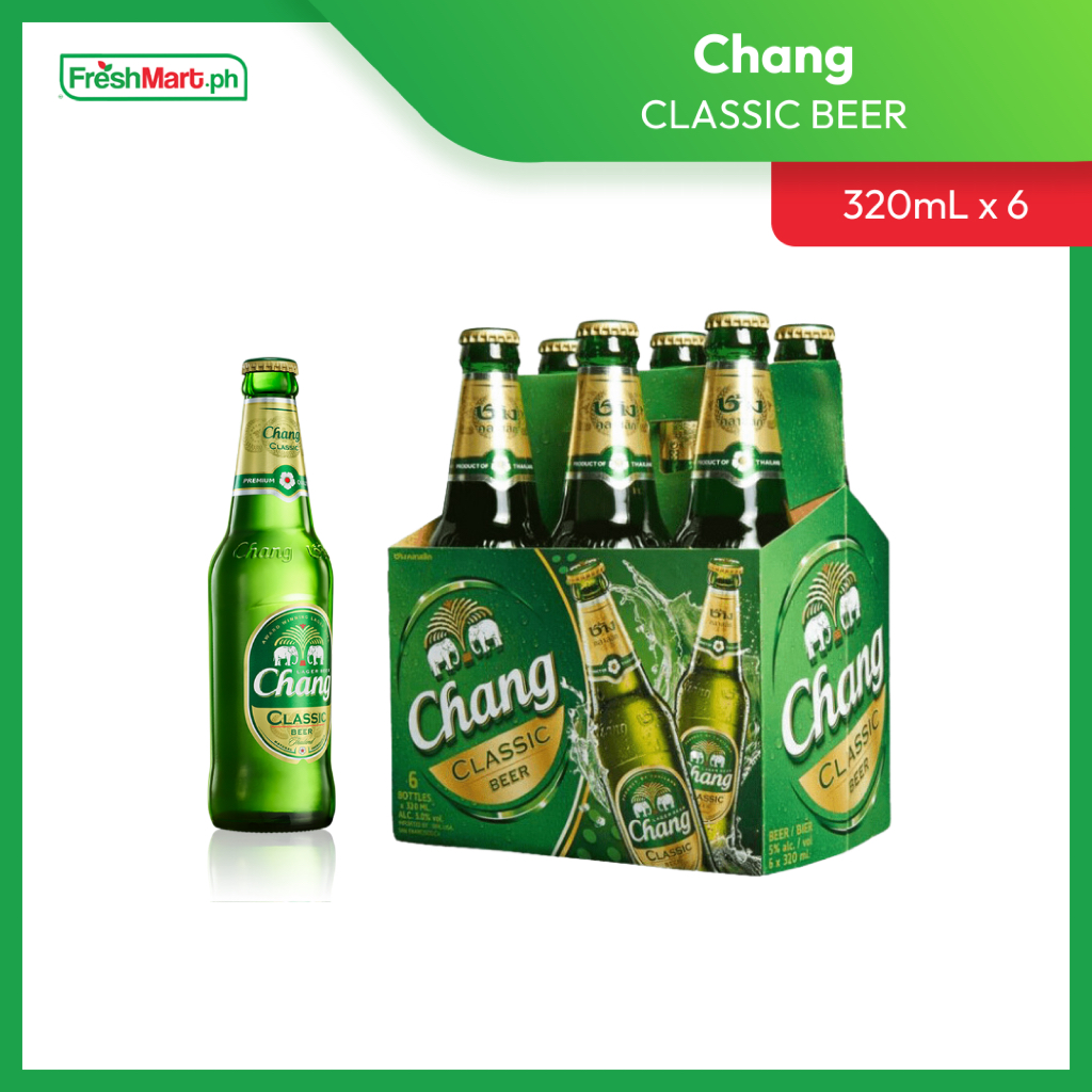Chang Classic Bottle 320mL x 6 | Shopee Philippines