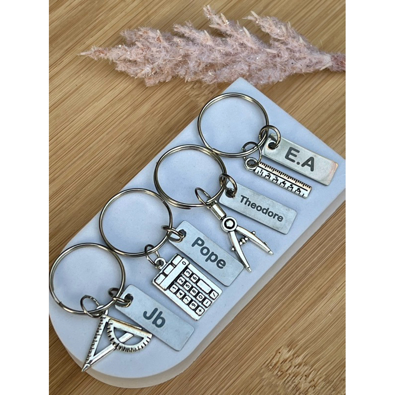 Personalized Career Keychain – Custom Name Gift for Teacher, Nurse ...
