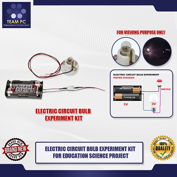 TEAM PC ELECTRIC CIRCUIT BULB EXPERIMENT KIT FOR EDUCATION SCIENCE ...