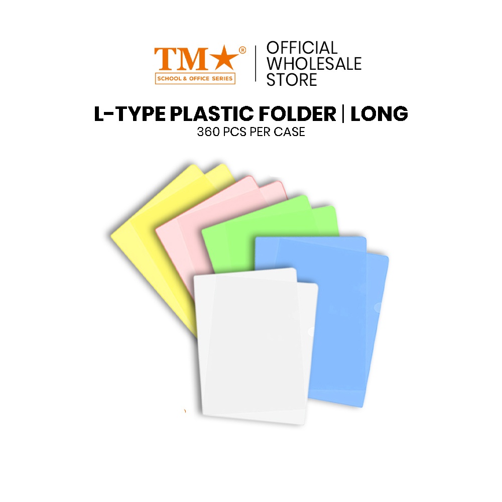 TM 360 pcs L-Type Plastic Folder Legal (LTF-2) | Shopee Philippines
