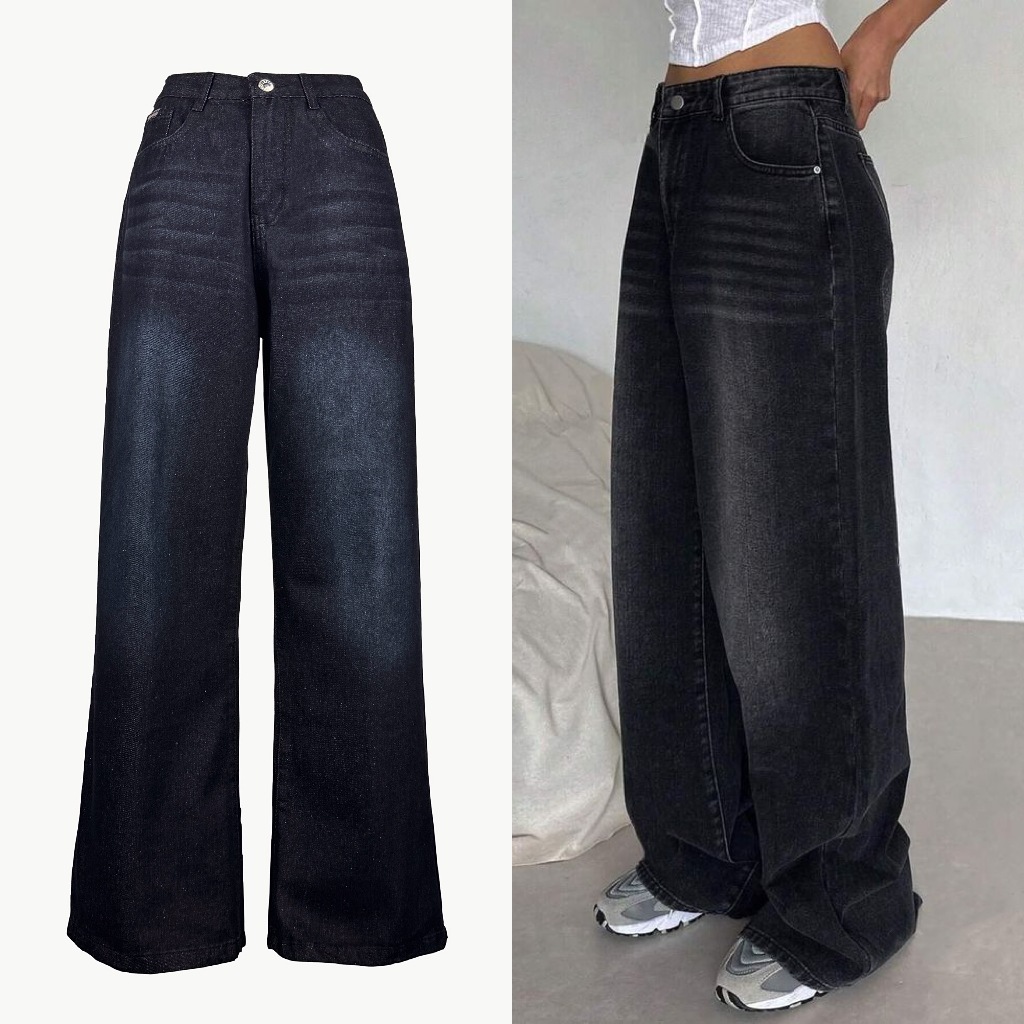 Baggy Jeans Swagger Style Denim Maong Pants for Women Dancer Hiphop ...