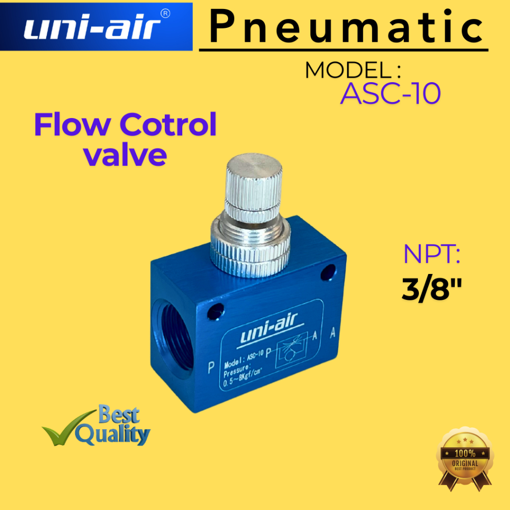 Uni-Air One-Way Throttle Valve Flow Control Valve Regulating Valve ...