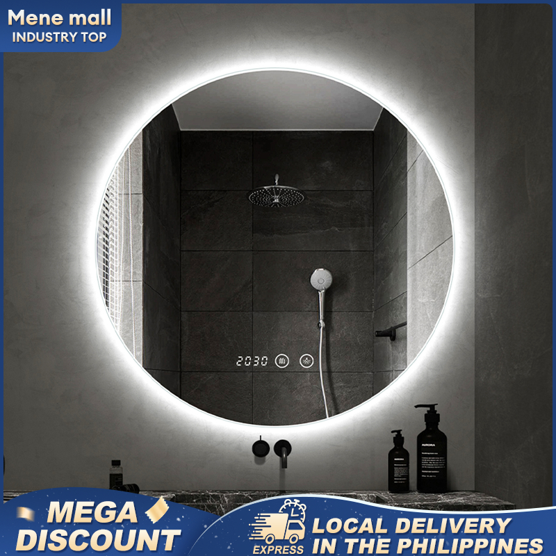 LED Bathroom Mirror WithThree Color LED Mirror Touch Screen Wall ...