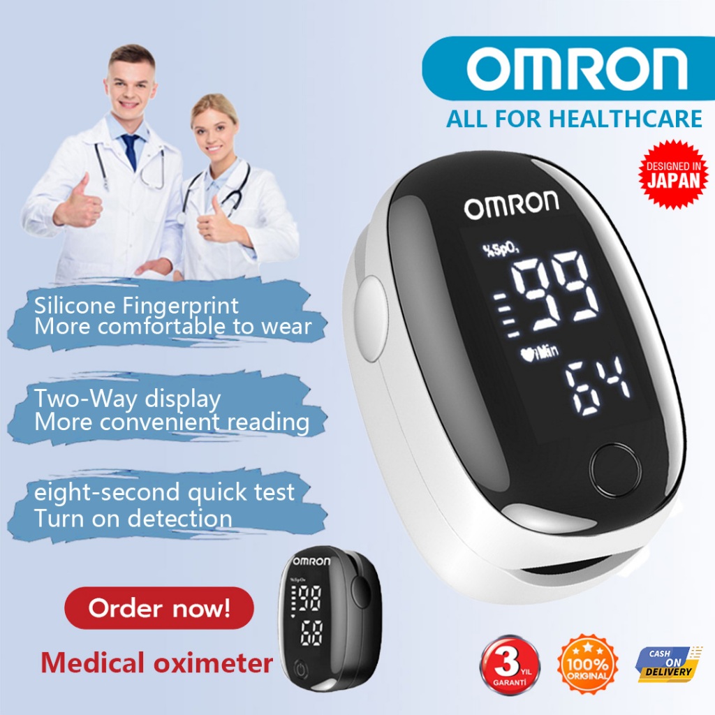 Omron Pulse Oximeter Oxymeter Finger Health Monitor for Children and Adults MEDICAL Heart Rate ...