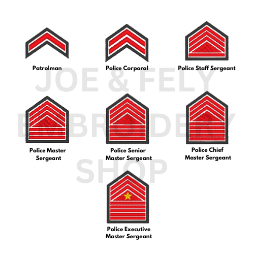 PAIR COLLAR EMBROIDERED RANK PATCHES (PAT-SHIRT) | Shopee Philippines
