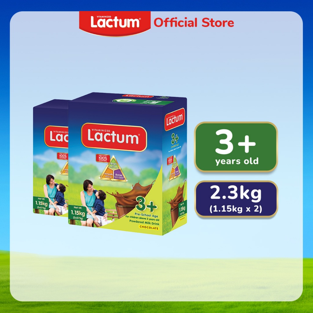 Lactum 3+ Chocolate Powdered Milk Drink for Children Above 3 Years Old ...