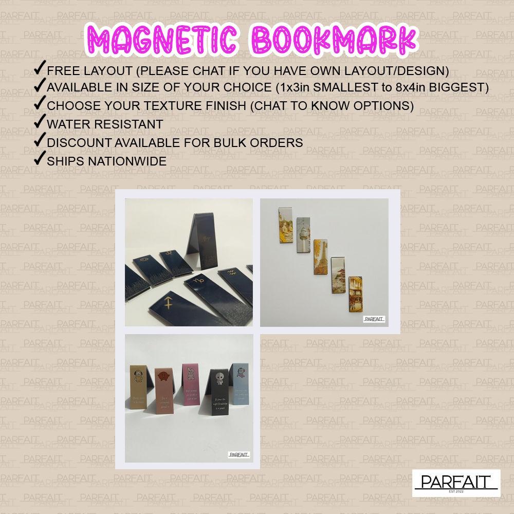 Personalized Mini Magnetic Bookmark for book marking giveaway souvenir ...