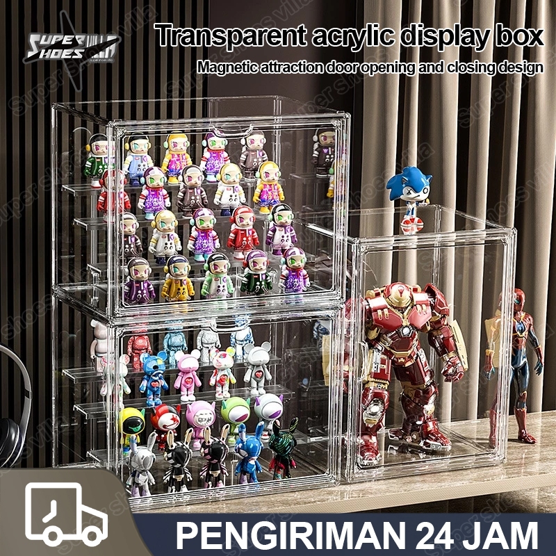 Acrylic Display Case Popmart Boxes Storage Organizer Transparent Toy ...
