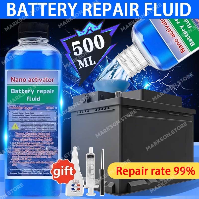 500ml Battery Repair Fluid With Install Tools Battery Repair Solution For Car Motorcycle ...