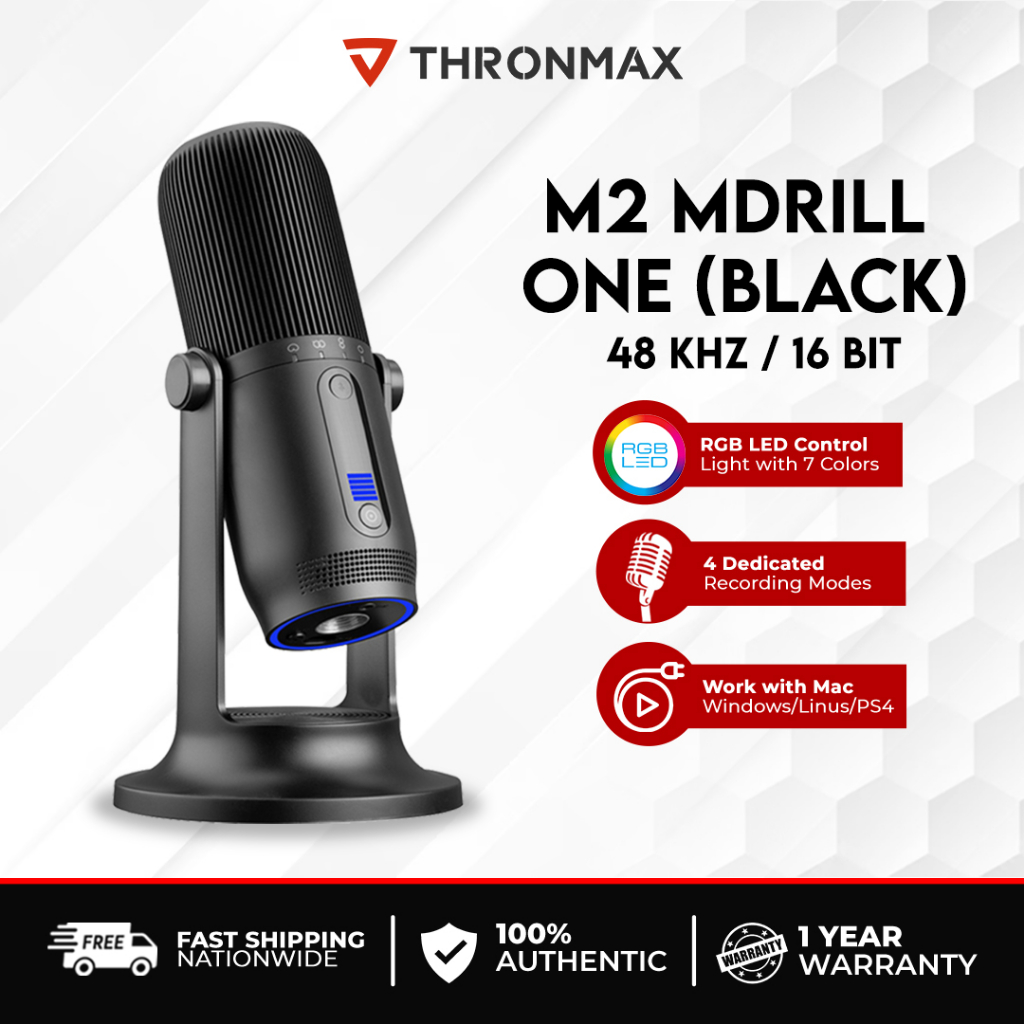 THRONMAX M2 USB Condenser Microphone VERTIGAIN Technology 16-bit 48KHz ...