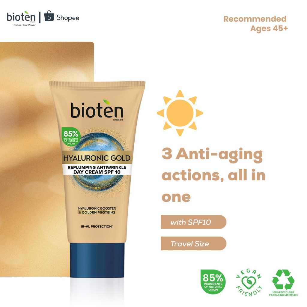 Bioten Mini Day Cream Hyaluronic Gold 25ml | Shopee Philippines