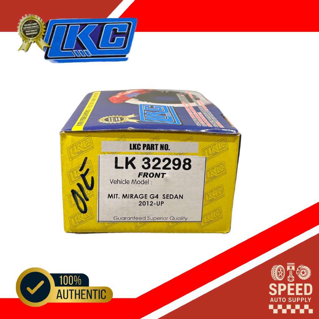 LKC Brake Pad (LK 32298) Front MIT. Mirage G4 Sedan 2012-Up | Shopee ...