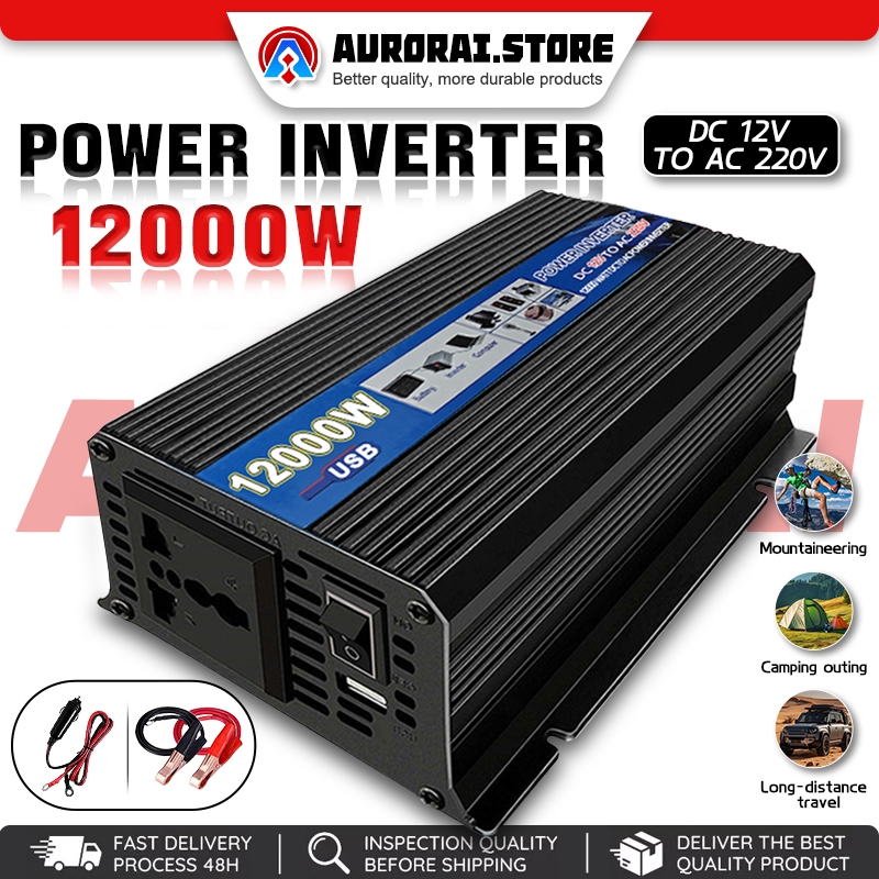 12000W Car Power Inverter 12V to AC 110V/220V Solar Power Converter Car ...