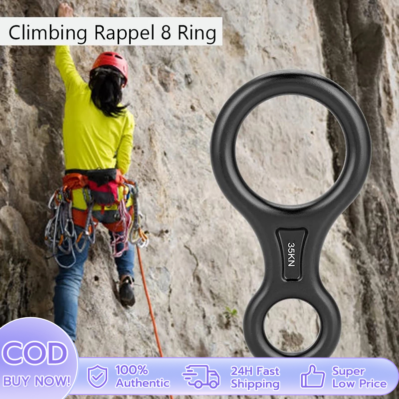 Climbing Rappel 8 Ring 8 Aluminum Descender Rappel Ring Rock Climbing ...