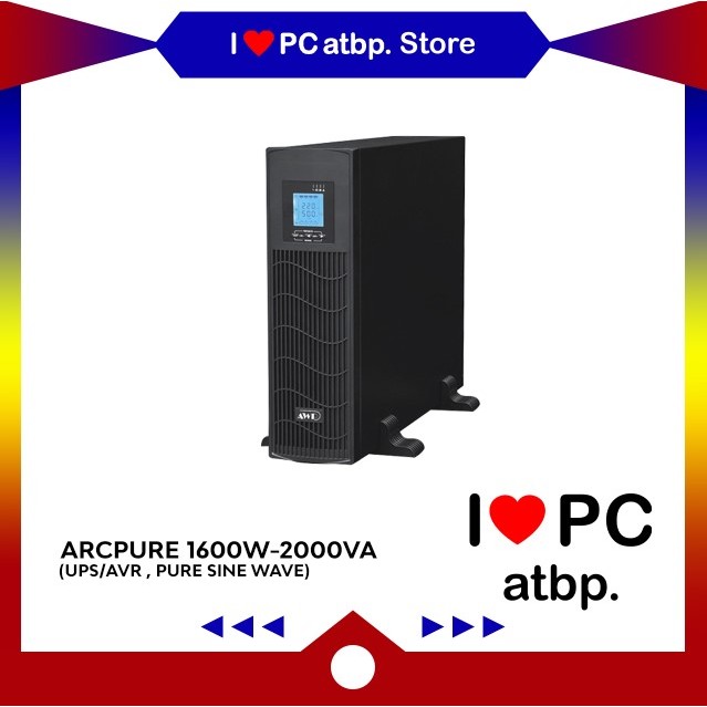 AWP ArcPure 1600W-2000VA UPS Pure Sine Wave UPS/AVR (6 Sockets ...