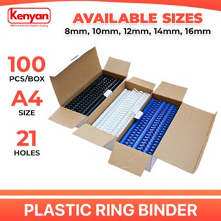 100pcs A4 Plastic Ring Binder Comb Binding 21 Holes PVC Black/Blue ...