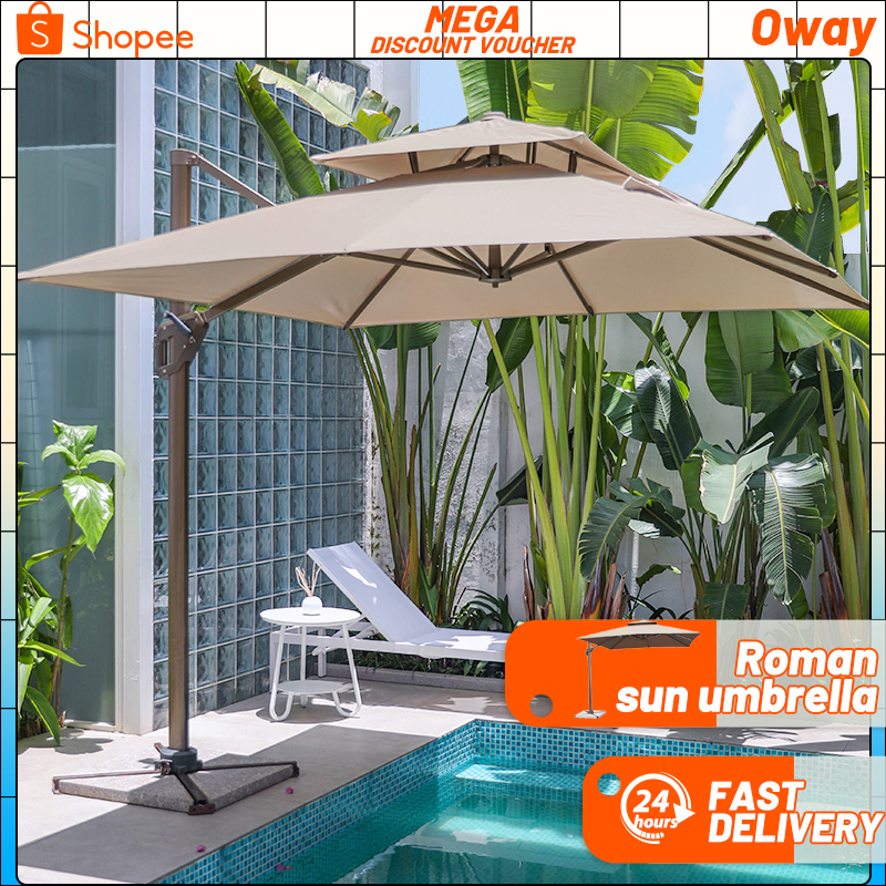 Outdoor sunshade umbrella courtyard umbrella balcony open-air umbrella ...