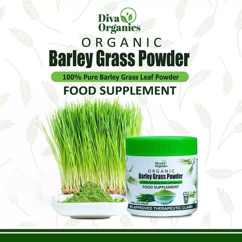 Original Diva Organics Barley Powder, 100% Pure and Natural No ...