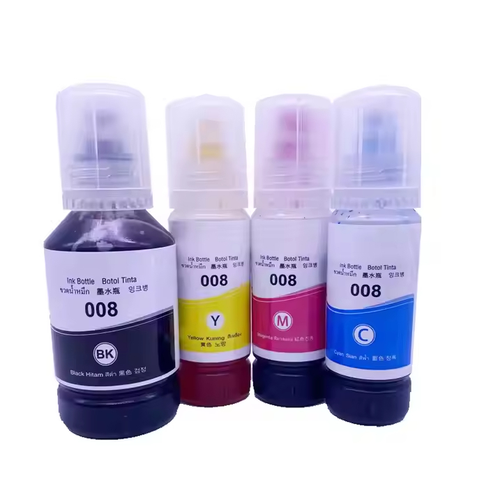 Bottled EPSON ink 008 Black Cyan Yellow Magenta L15180/L15150/L15160 ...