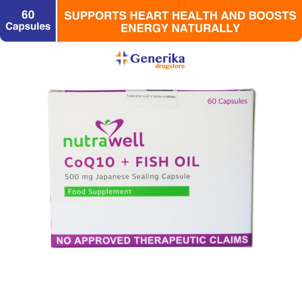 Nutrawell CoQ10 + Fish Oil Japanese Sealing- Pack of 60 Capsules ...