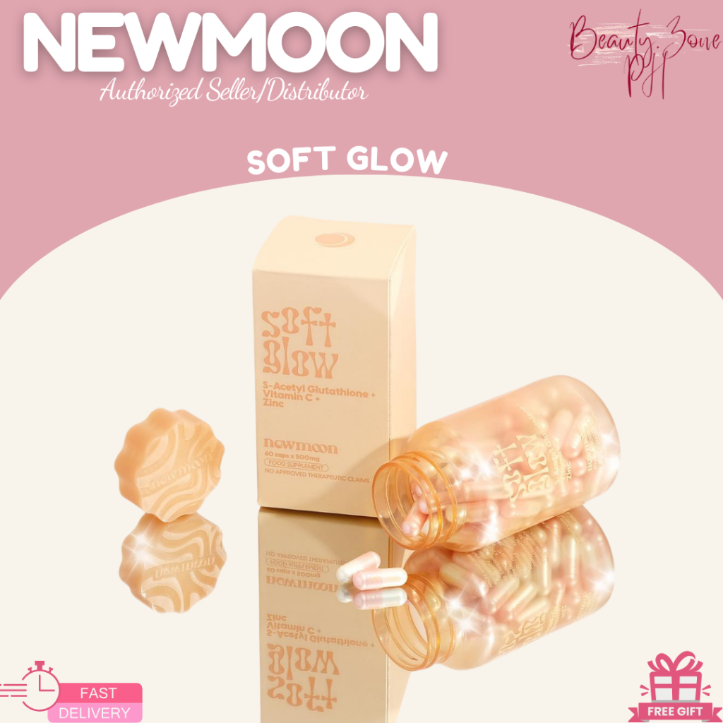 NEW MOON Soft Glow 30 capsules (S-Acetyl Glutathione + Sodium Ascorbate ...