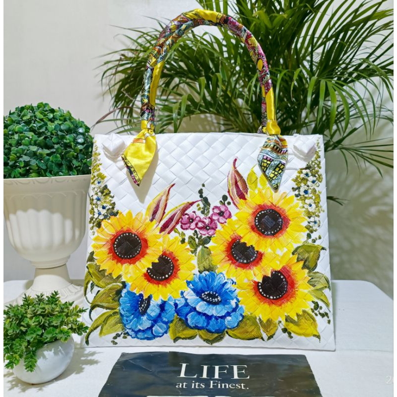 Elegant Hand Painted Bayong Bag/ NATIVE BAG /Gift Idea For Her/ READY ...