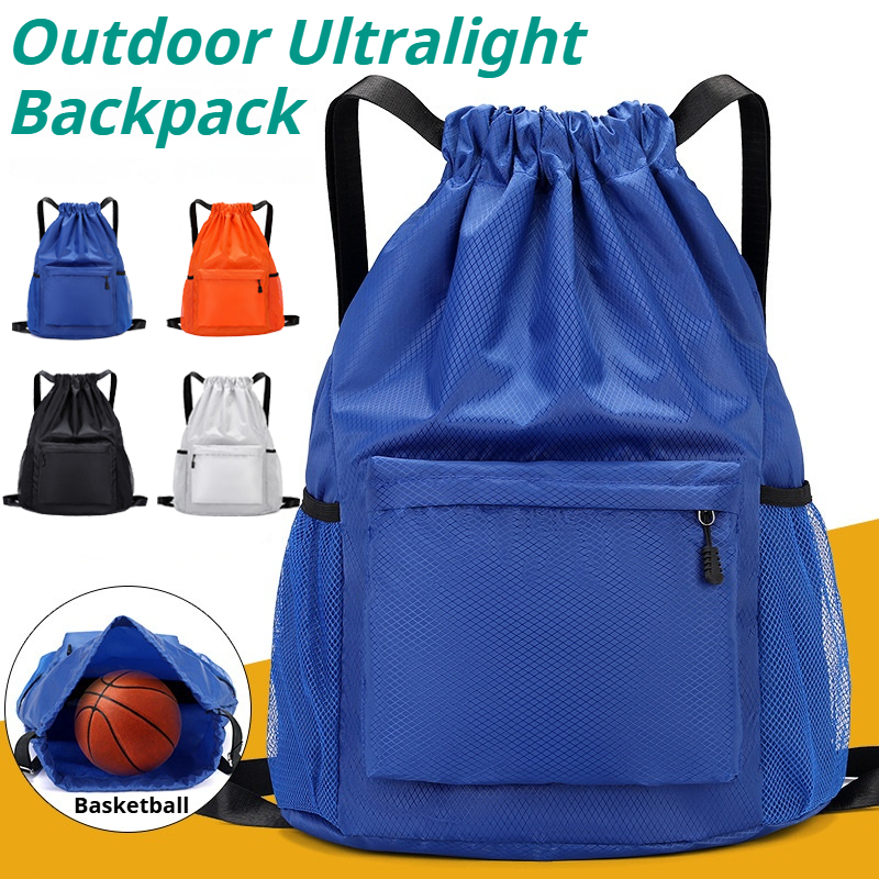 COD Outdoor Women Men Nylon Black Ultralight Backpack Basketball Bag ...