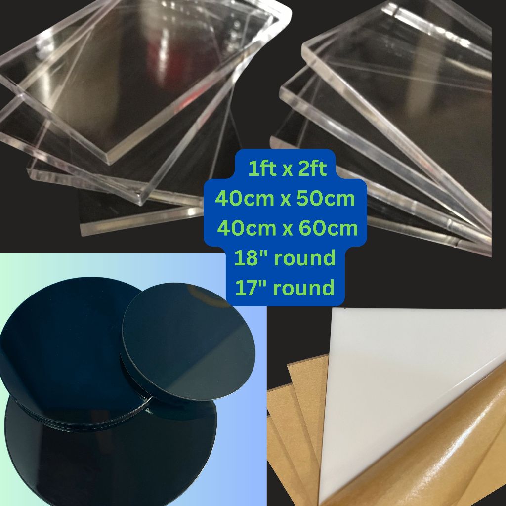 Clear Black White Acrylic Sheet [5mm to 12mm Thick] Pre-cut/Customized ...