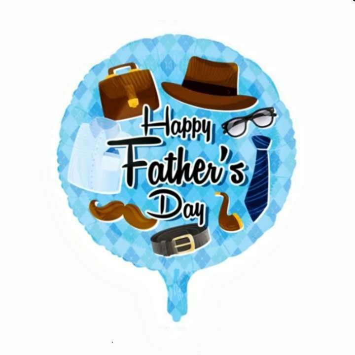 Happy father 's day theme18 inch round Hat Bag Tie Belt Beard party ...