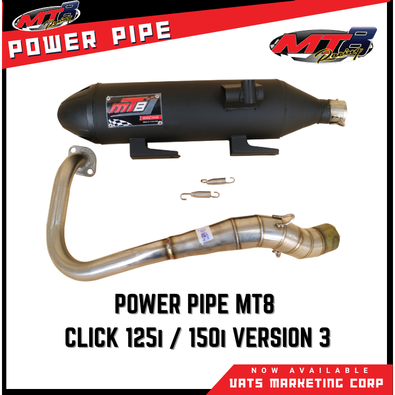 MT8 POWER PIPE FOR CLICK 125/ CLICK 150 VERSION 3 (STAINLESS TIP ...