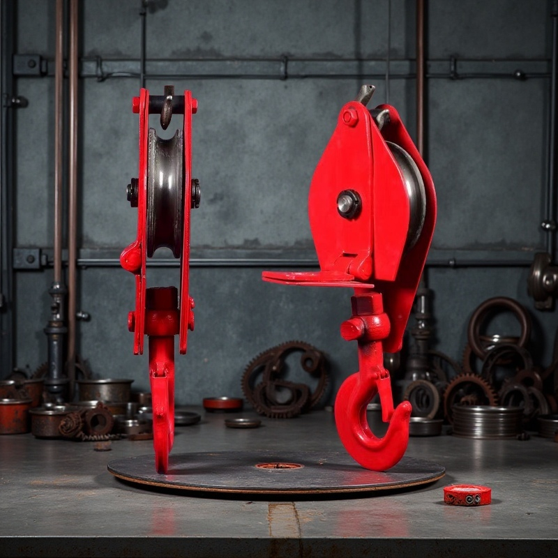 Lifting national standard bearing sliding hand pull pulley, hook pulley ...