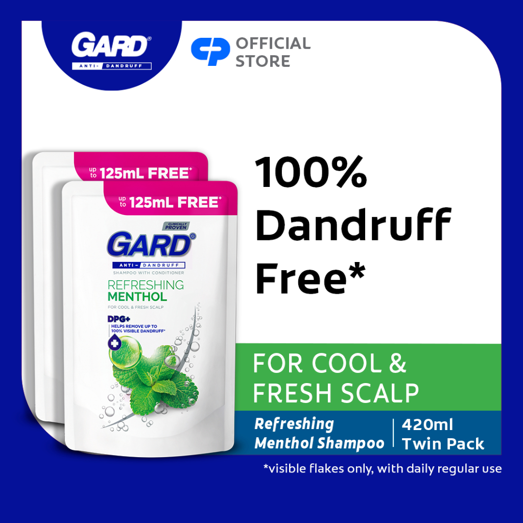 Gard Refreshing Menthol Anti-Dandruff Shampoo 420ml, Pack of 2, For ...