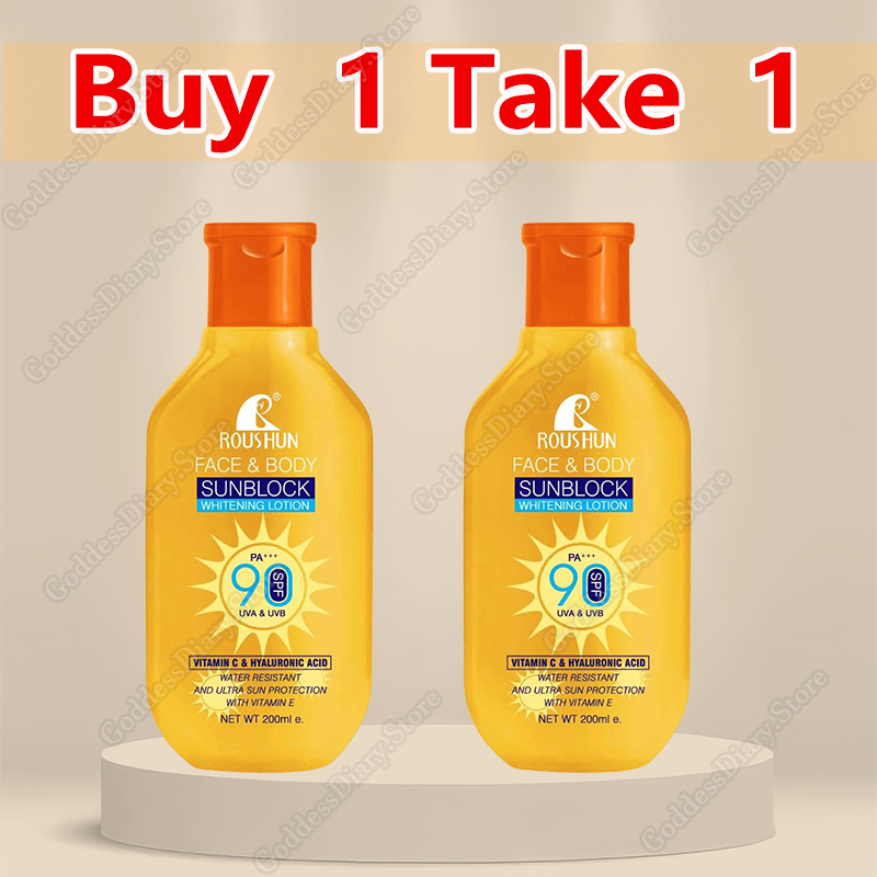 【BUY 1 TAKE 1】Sunscreen Lotion SPF90 PA++++ Whitening Sunblock For Face ...