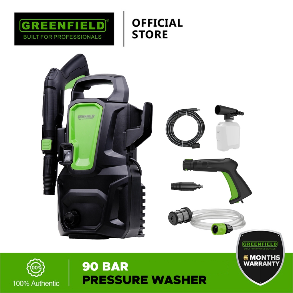 Greenfield Self Priming Pressure Washer 1200W/90 Bar - Power Tools/Home ...