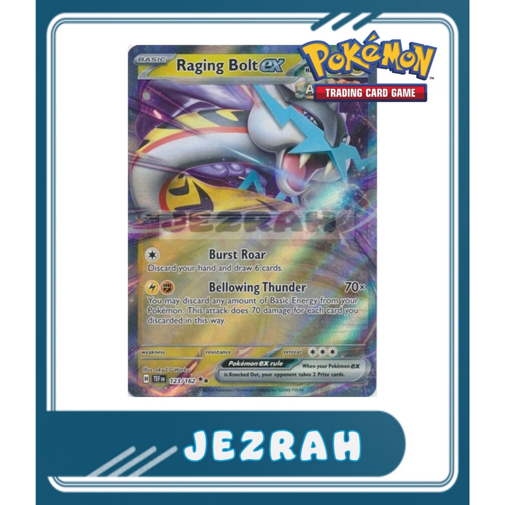 Pokemon TCG Raging Bolt ex 123/162 Temporal Forces Double Rare Full Art ...