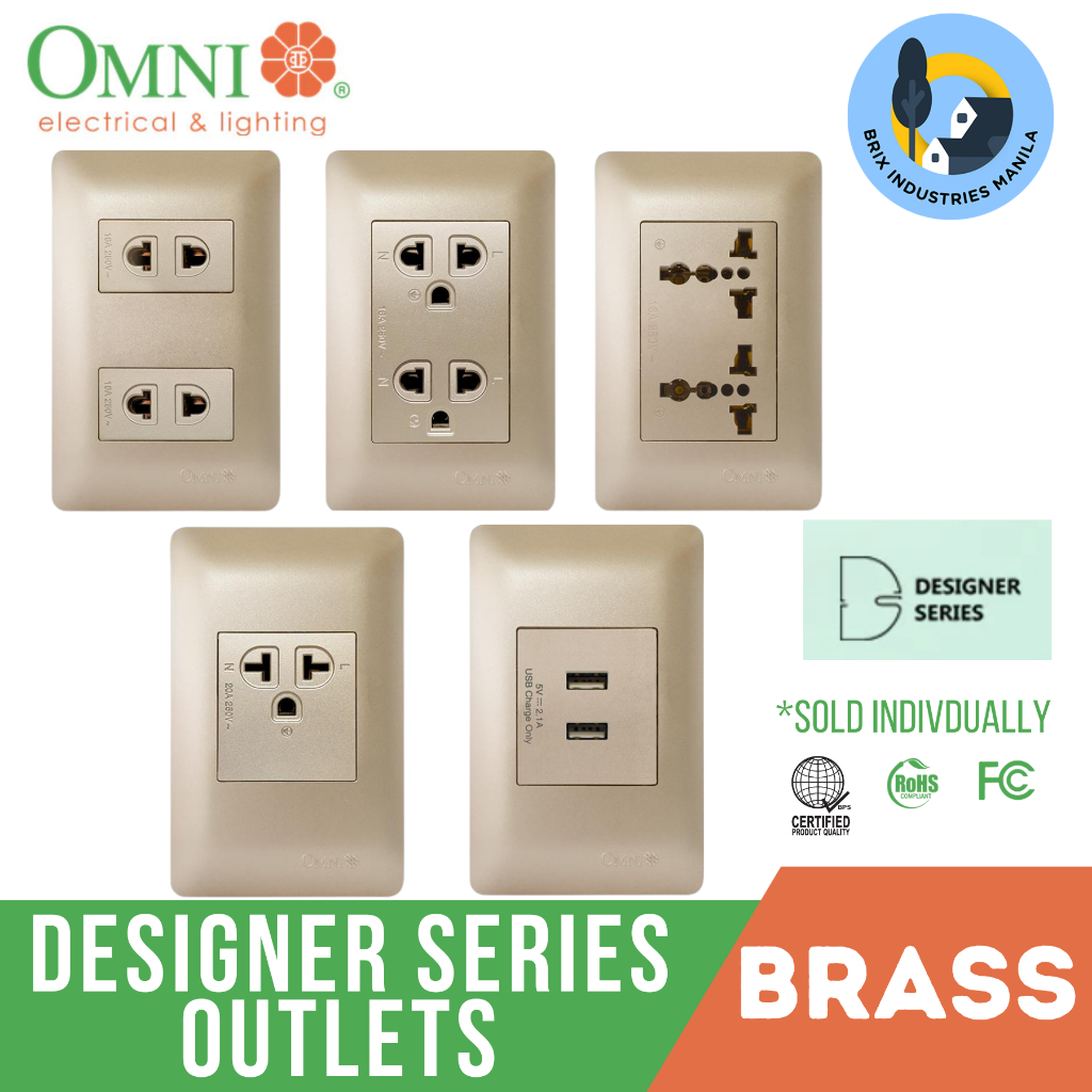 Omni Brass Designer Series Universal Outlet Set | Shopee Philippines