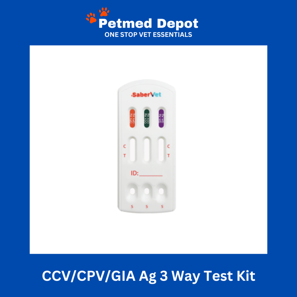 3 Way Canine CCV/CPV/GIA Ag 3 Way SaberVet Rapid Test Kit | Shopee ...