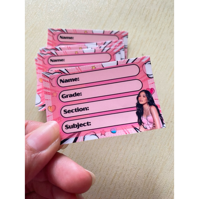 notebook label sticker with Name Section Grade and subject | Shopee ...