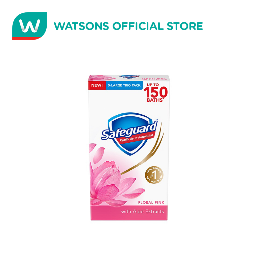 SAFEGUARD Bar Soap Floral Pink with Aloe Multipack 160g x 3 | Shopee ...