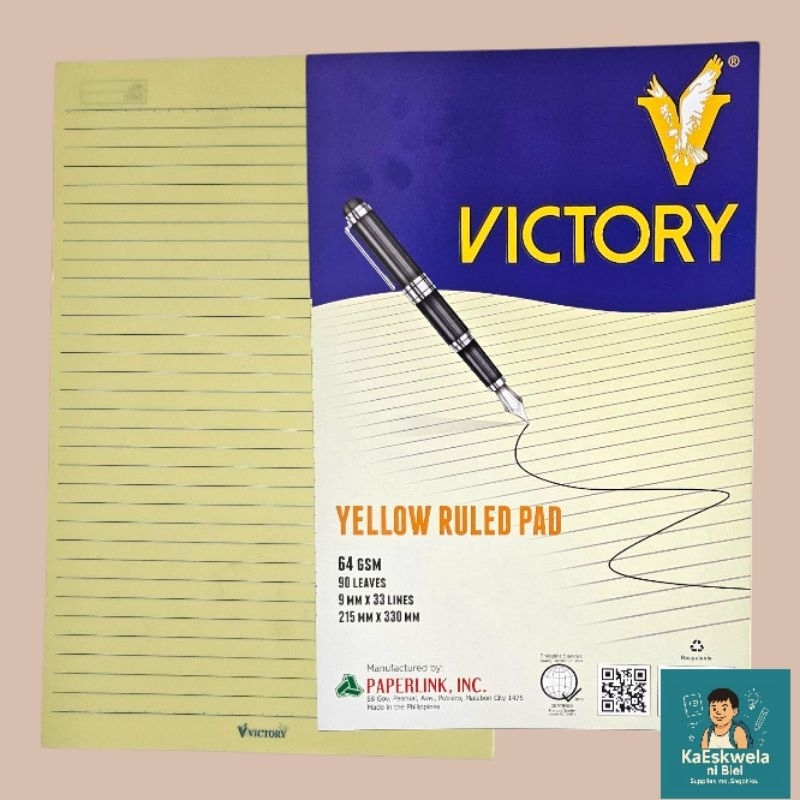 Victory YELLOW RULED PAD Whole | Shopee Philippines