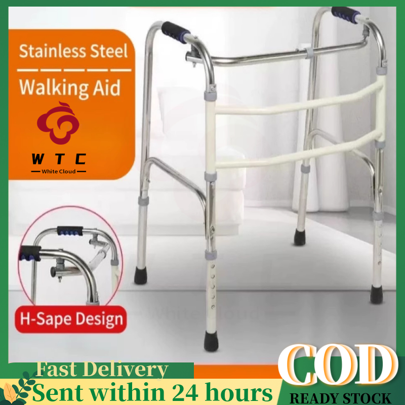 【Local shipment】Adult Walker Stainless Steel Walker Cane Cane Tungsten ...