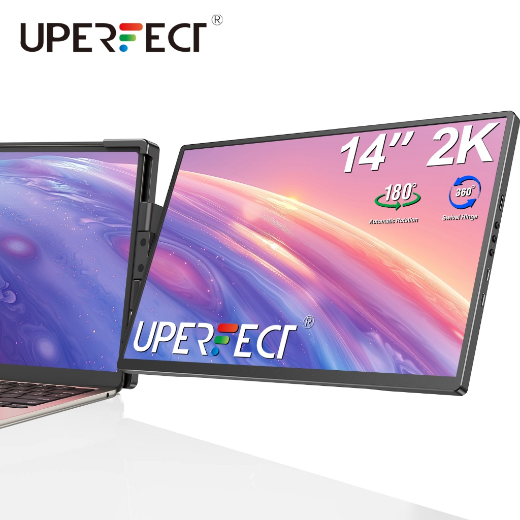 Portable Monitor 14inch 2K IPS FHD LCD Dual screen gaming Monitor with ...