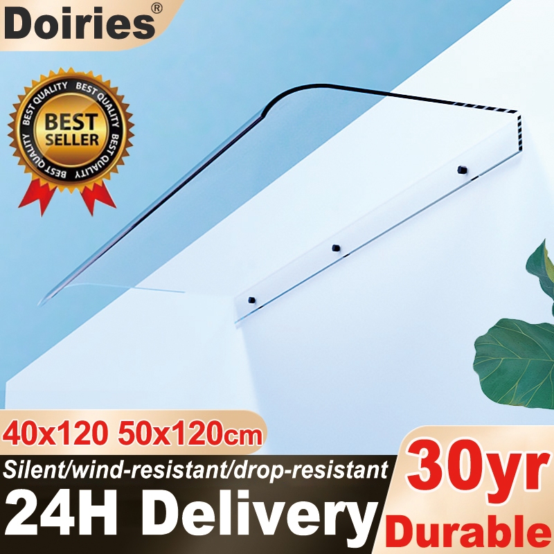 Invisible Bracket-Free Awning, Clear Rain Cover for Balcony & Windows ...