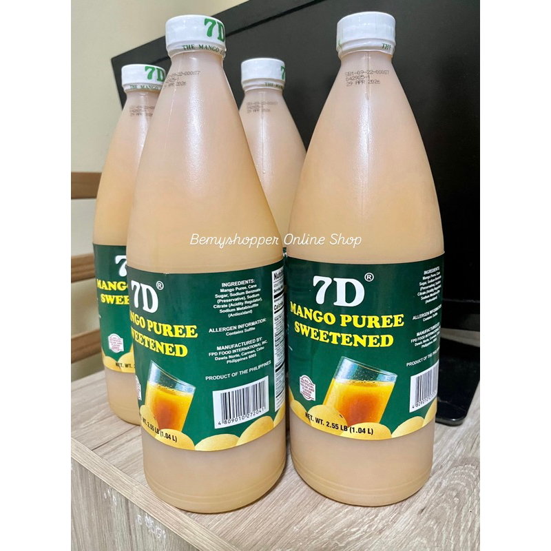 7D Mango Puree Sweetened 1L | Shopee Philippines